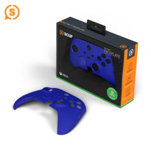 scuf instinct controller removeable faceplate kit - anti friction rings - xbox series x, s, xbox one - blue