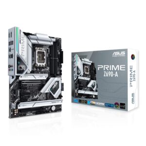 asus prime z690-a lga 1700(intel 12th) atx motherboard (16+1 drmos,pcie 5.0,ddr5,4x m.2, intel 2.5 gb lan,usb 3.2 gen 2 front panel type-c,thunderbolt™ 4,aura sync rgb lighting)