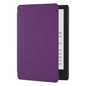 ayotu case for 6.8" kindle paperwhite 11th generation 2021 and kindle paperwhite signature edition, pu leather cover with auto sleep/wake, only fit kindle paperwhite 2021, purple