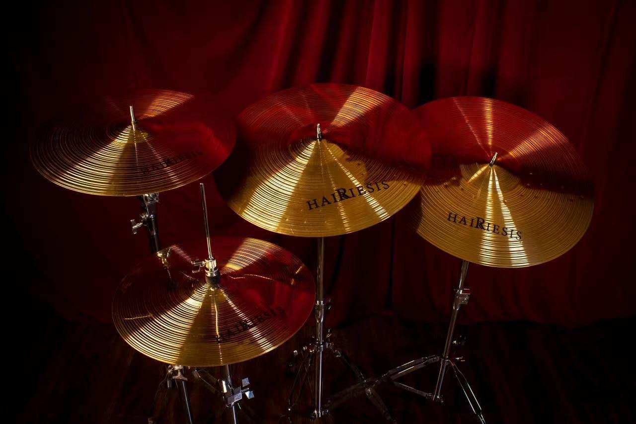 HAIRIESIS Cymbal Exquisite Alloy Cymbal Set 14"/16"/18"/20" 5 Pieces Drum Cymbal