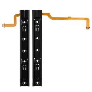 avericht replacement left slider rail with ribbon cable for nintendo switch console, metal slider bracket replacement part. (left+right)