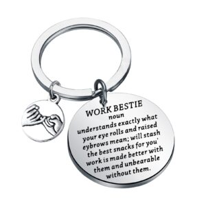 maofaed work bestie gift work bestie keychain coworker gift best friend gift work friend gift for her (work bestie noun)