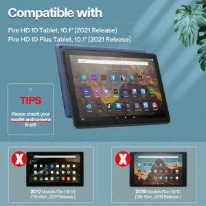 Fire HD 10 Keyboard Case Compatible for Amazon Kindle Fire HD 10/Fire HD 10 Plus Tablet 10.1" (2023 Release, 13th & 2021 Release, 11th), with Bluetooth Keyboard & Protective Cover & Carrying Bag