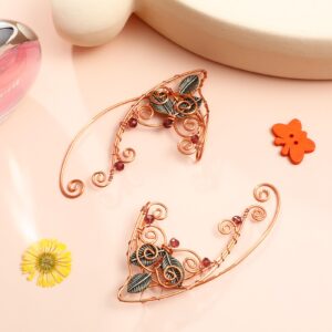 Lurrose 1 Pair Ear Crawler Climber Earrings Wrap Ear Clip Wrap Cuff Elf Ears Stud Jacket Earrings Women Ear Jewelry