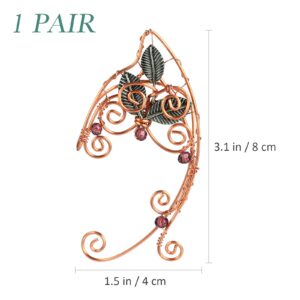 Lurrose 1 Pair Ear Crawler Climber Earrings Wrap Ear Clip Wrap Cuff Elf Ears Stud Jacket Earrings Women Ear Jewelry