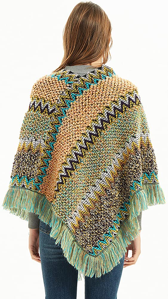 Molodo Ponchos for Women, Womens Ponchos And Wraps Winter Retro Stylish Poncho Shawl For Women