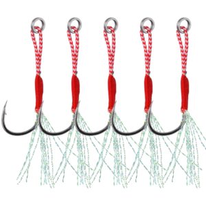 assist hooks saltwater for jigging,35pcs micro jigging assist hooks slow pitch jigs single assist fishing hooks dancing stinger jigging hooks for vertical jigging lures