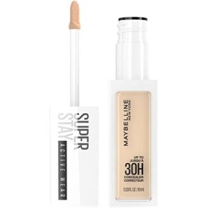 maybelline super stay liquid concealer makeup, full coverage concealer, up to 30 hour wear, transfer resistant, natural matte finish, oil-free, available in 16 shades, 15, 1 count