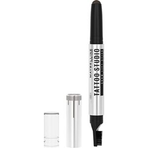 maybelline tattoostudio brow lift stick makeup with tinted wax conditioning complex, deep brown, 1 count