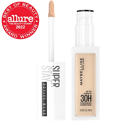 Maybelline Super Stay Liquid Concealer Makeup, Full Coverage Concealer, Up to 30 Hour Wear, Transfer Resistant, Natural Matte Finish, Oil-free, Available in 16 Shades, 15, 1 Count