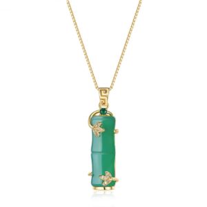 green jade necklace for women jade jewelry for women jade crystal necklace 18k gold plated jade pendants for women