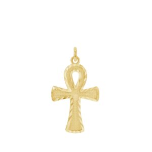 takar solid 10k ankh gold cross pendant for men and women (sm/lg) - egyptian jesus gold cross charms - key of life ankh crosses- egyptian jewelry gifts for women