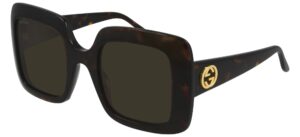 gucci gg0896s-002 havana oversized square sunglasses for womens