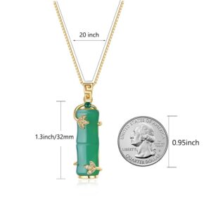 Green Jade Necklace for Women Jade Jewelry for Women Jade Crystal Necklace 18K Gold Plated Jade Pendants for Women