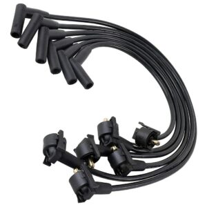 anytek - ignition spark plug wires 8mm 6pc set for 1998-2000 ford ranger, mazda b3000 v6 3.0l