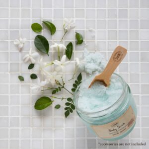 Sabon Body Scrub — Delicate Jasmine | Exfoliating Dead Sea Salt Body Scrub | Bergamot, Ylang, Rose | For All Skin Types | 11.3 Oz