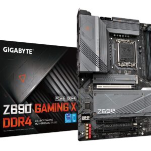 GIGABYTE Z690 Gaming X DDR4 (LGA 1700/ Intel Z690/ ATX/ DDR4/ Quad M.2/ PCIe 5.0/ USB 3.2 Gen2X2 Type-C/ 2.5GbE LAN/Gaming Motherboard)