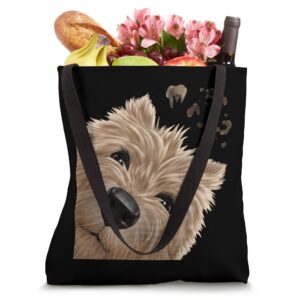 Funny Curious Dog Cairn Terrier Tote Bag