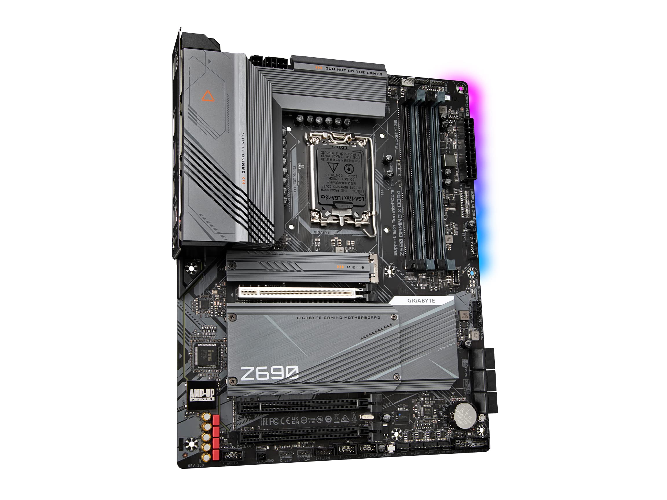 GIGABYTE Z690 Gaming X DDR4 (LGA 1700/ Intel Z690/ ATX/ DDR4/ Quad M.2/ PCIe 5.0/ USB 3.2 Gen2X2 Type-C/ 2.5GbE LAN/Gaming Motherboard)