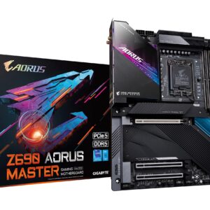 GIGABYTE Z690 AORUS MASTER (LGA 1700/ Intel Z690/ ATX/ DDR5/ Quad M.2/ PCIe 5.0/ USB 3.2 Gen2X2 Type-C/ Intel WiFi 6E/ AQUANTIA 10GbE LAN/ Intel Thunderbolt 4/ Gaming Motherboard)