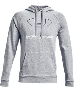 under armour men's ua rival lock up hoodie fleece pullover 1366724 (steel (035), x-large)