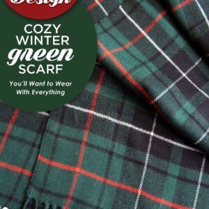 CALVIN & OLIVIA Cashmere Feel Scarf Soft Winter Soft Tartan Plaid Fashion Scottish Check Multi-Color Gift for Men Women Christmas Green Plaid