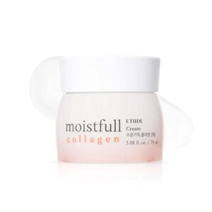 etude moistfull collagen cream 2.53fl.oz(75ml) | collagen water delivers hydration to make your skin bouncy & dewy | soft and adhering