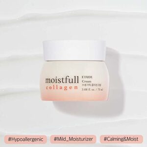 ETUDE Moistfull Collagen Cream 2.53fl.oz(75ml) | Collagen Water Delivers Hydration To Make Your Skin Bouncy & Dewy | Soft And Adhering