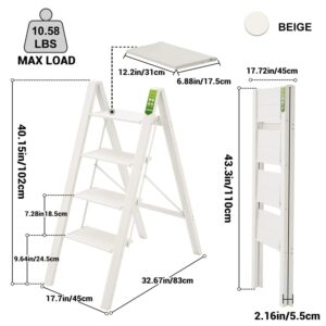 Step Ladder, RIKADE Folding Step Stool with Wide Anti-Slip Pedal, Aluminum Portable Lightweight Ladder for Home and Office Use, Kitchen Step Stool 330lb Capacity