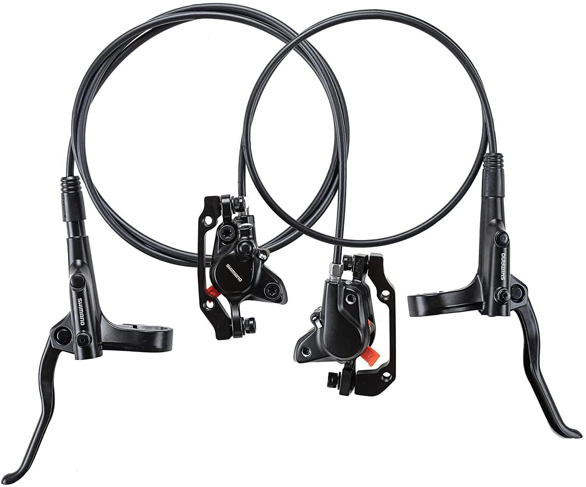 JKSPORTS Shima OEM MT200 MTB Hydraulic Disc Brake Set,Disc Brake and Lever (MT200 Left Front and Right Rear Hydraulic)