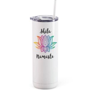 avito personalized yoga gift, 20 oz with sliding lid yoga tumbler for yogi, yoga teacher cup, yoga gift for women, gift for yoga instructor, namaste gift, lotus