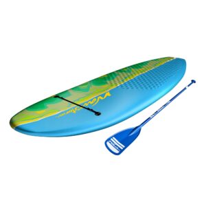 WAVESTORM 8ft Junior Stand Up Paddleboard | Superior Foam Construction with Stringers | Accessories Included Adjustable Paddle Leash and Removable fin| Carry Handle | Sized for Youth