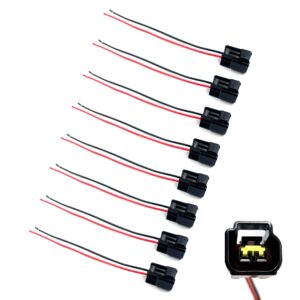 hisport ignition coil connector pigtail harness compatible with ford modular f-150 mustang explorer & more 8 pcs