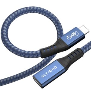 ult-wiiq usb4 extension cable 0.65ft, thunderbolt 3 & 4 extension cable, 40gbps transfer