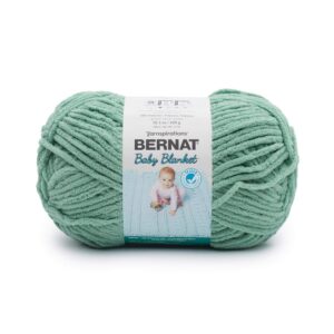 Bernat Baby Blanket Yarn - Big Ball (10.5 oz) - 2 Pack with Pattern Cards in Color (Misty Jungle Green)