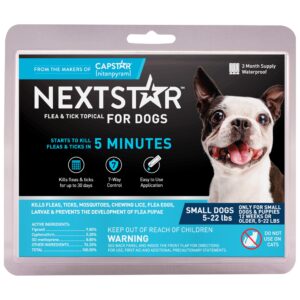 nextstar flea and tick prevention for dogs, repellent, treatment, and control, fast acting waterproof topical drops for small, medium and large dog and puppies, 3 monthly doses