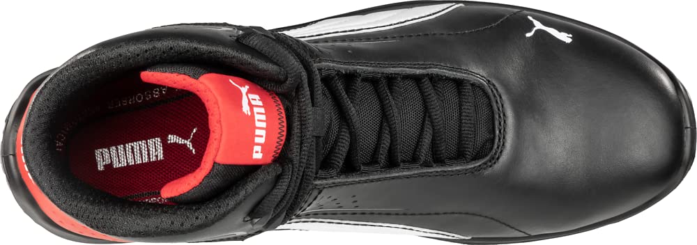 PUMA Men's Touring Black Mid Industrial Shoe, 11.5