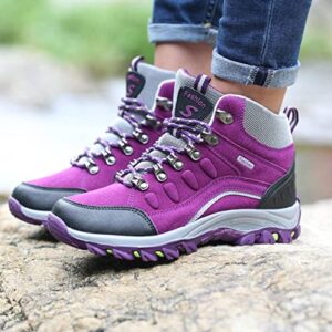 nc winter high top women hiking waterproof trekking boots mountain climbing shoes sports rubber sole shoes nubuck men couple