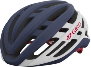 giro agilis mips cycling helmet - men's matte midnight/white/bright red (2022) medium