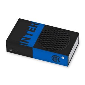 head case designs officially licensed inter milan blue and black full logo matte vinyl sticker gaming skin case cover compatible with xbox series s console