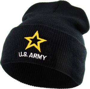 usarmy-skihat-01 blk-gld us army official licensed premium quality vintage distressed veteran military star baseball cap