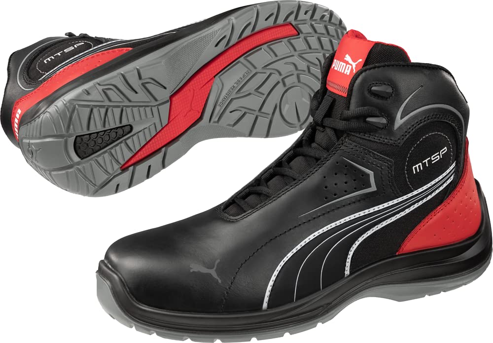 PUMA Men's Touring Black Mid Industrial Shoe, 11.5