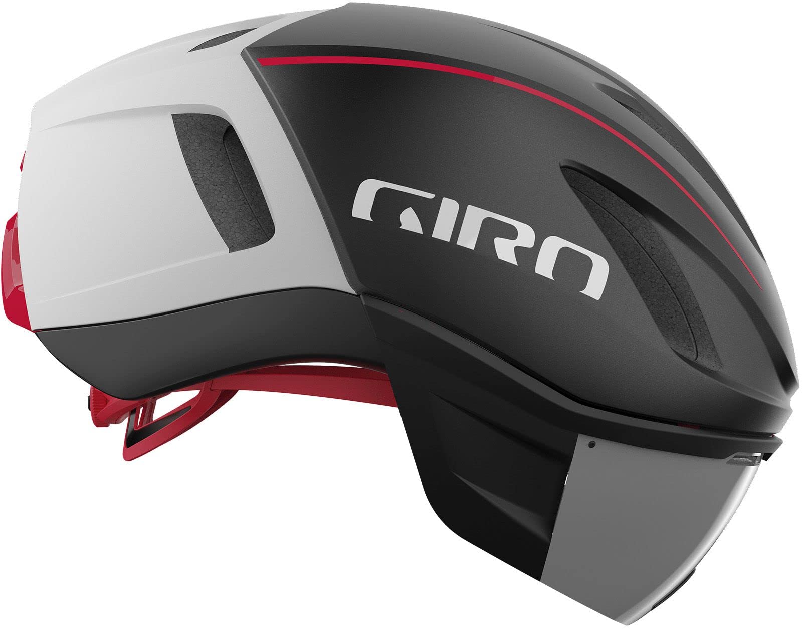 Giro Vanquish MIPS Cycling Helmet - Men's Matte Black/White/Bright Red (2022) Large