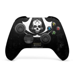 Head Case Designs Officially Licensed Assassin's Creed Grunge Black Flag Logos Matte Vinyl Sticker Gaming Skin Case Cover Compatible with Xbox Series X Console and Controller Bundle