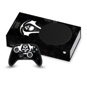 head case designs officially licensed assassin's creed grunge black flag logos matte vinyl sticker gaming skin case cover compatible with xbox series s console and controller bundle