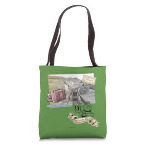 harry potter hogwarts express flying ford anglia tote bag