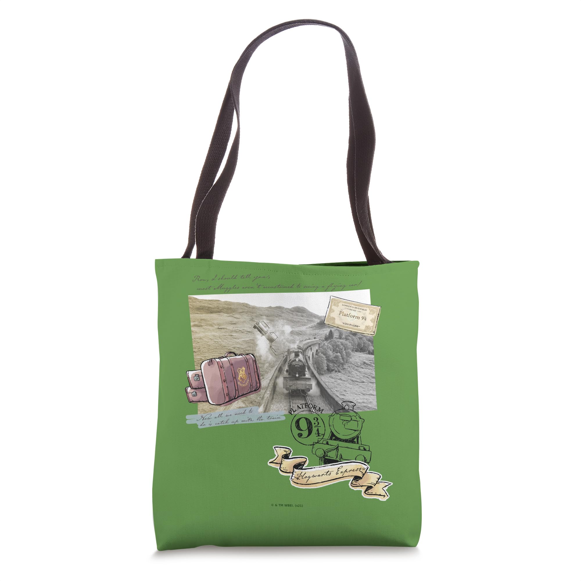 Harry Potter Hogwarts Express Flying Ford Anglia Tote Bag