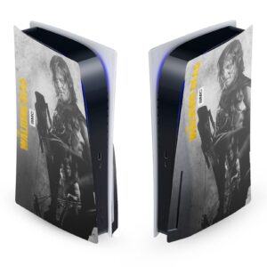 daryl double exposure daryl dixon graphics matte vinyl faceplate sticker gaming skin case cover compatible with sony playstation 5 ps5 disc edition console