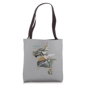 harry potter weasley's flying ford anglia tote bag