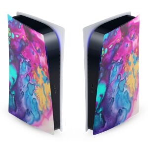 head case designs officially licensed mai autumn turquoise wine art mix matte vinyl faceplate sticker gaming skin case cover compatible with sony playstation 5 ps5 digital edition console